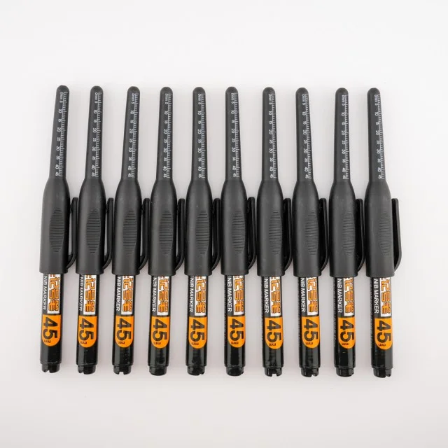 10支裝細長軸記號筆｜1.5mm穿孔筆頭＋刻度｜工地標記專用筆｜工具通 ToolLink